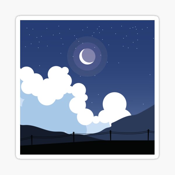 "Night Sky" Sticker for Sale by PotluckPrints | Redbubble