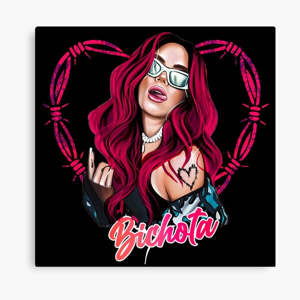 " Karol G red Bare Wire Heart, Karol G Bichota , New look Karol G with ...