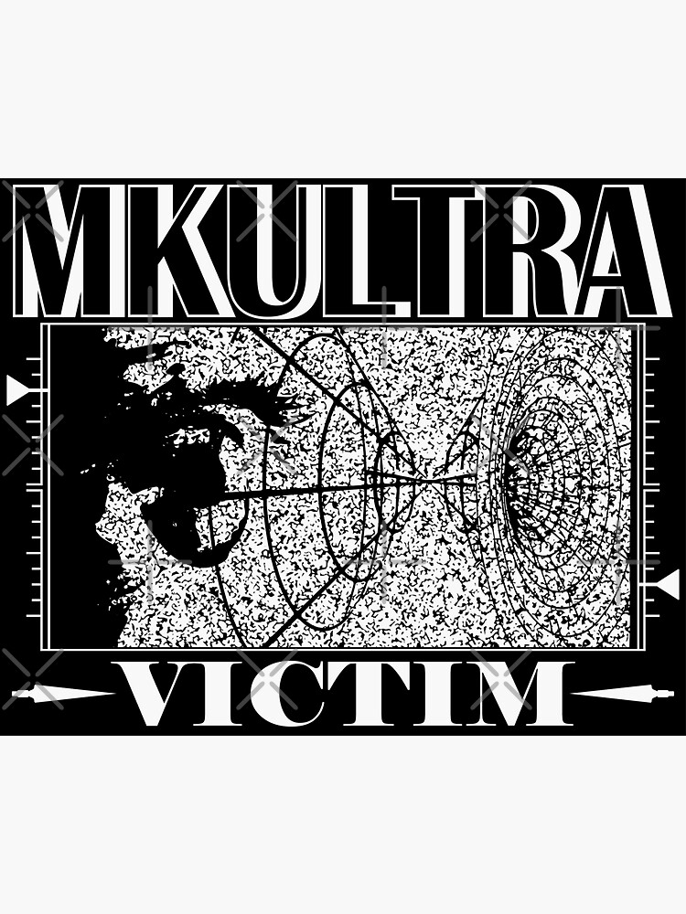 "MKULTRA VICTIM" Sticker for Sale by TextGraphicsUSA | Redbubble