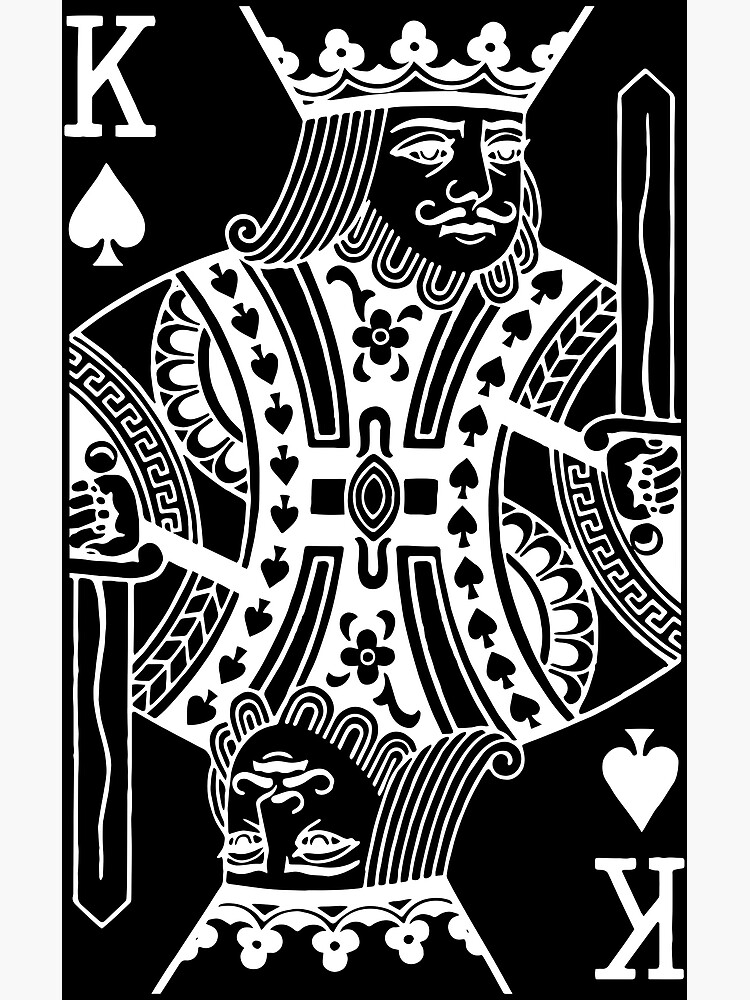 "King of Spades Reverse color" Art Print for Sale by iiiidesign | Redbubble