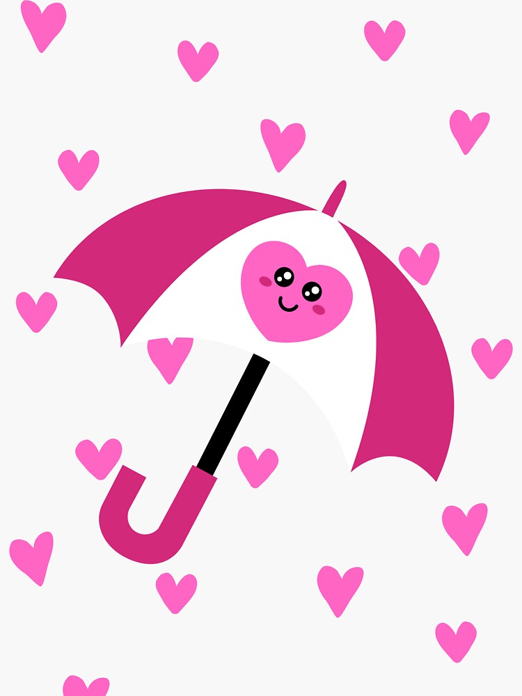 "Raining Hearts Collection" Sticker for Sale by UniqueVersion | Redbubble