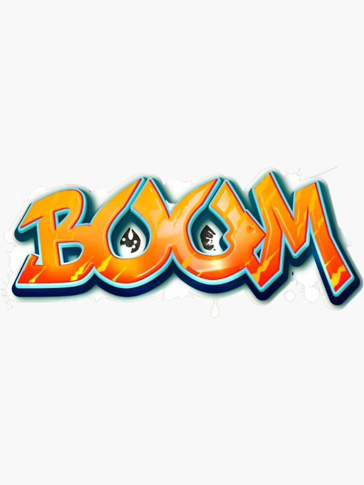 "Boom" Sticker for Sale by Stylishdesigne1 | Redbubble