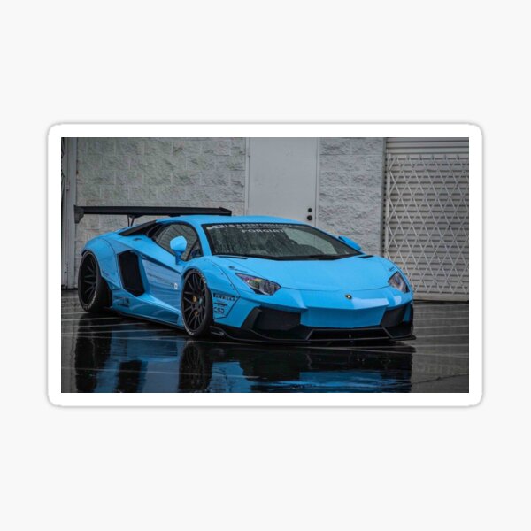 "the blue luxury car" Sticker for Sale by vernonueger | Redbubble