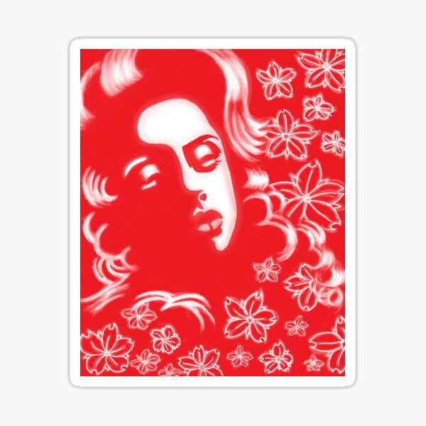 "CHOLA WITH BLOSSOMS" Sticker by davimoto | Redbubble