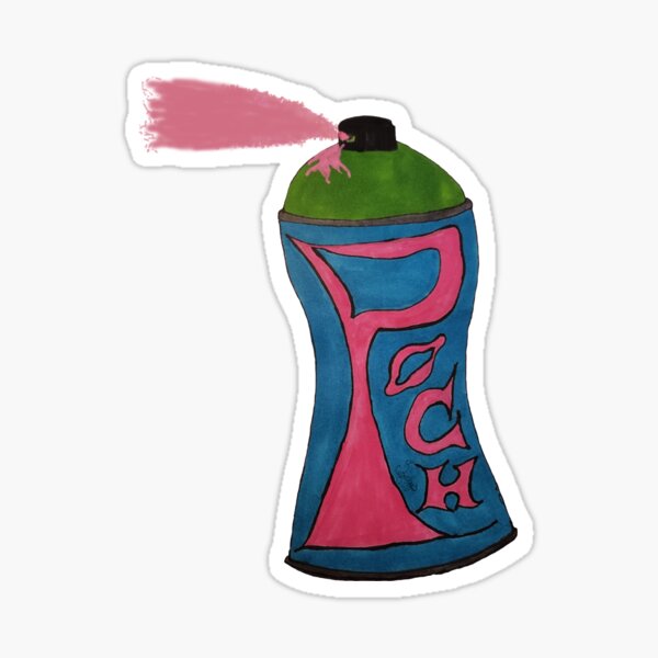 "poch spray" Sticker for Sale by Squiggs1386 | Redbubble