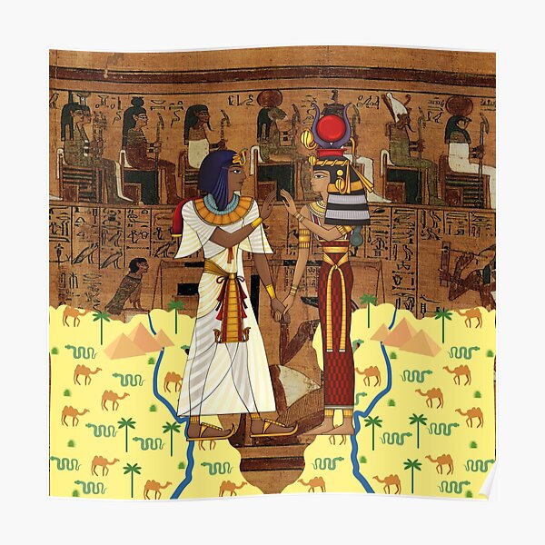 "Life In Ancient Egypt Pharaoh and Reliefs" Poster for Sale by ...