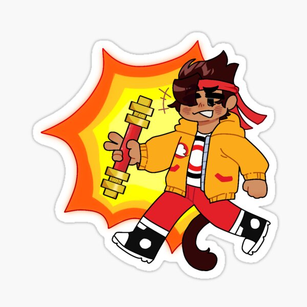 "monkie kid aka mk" Sticker for Sale by spaceysparklez | Redbubble
