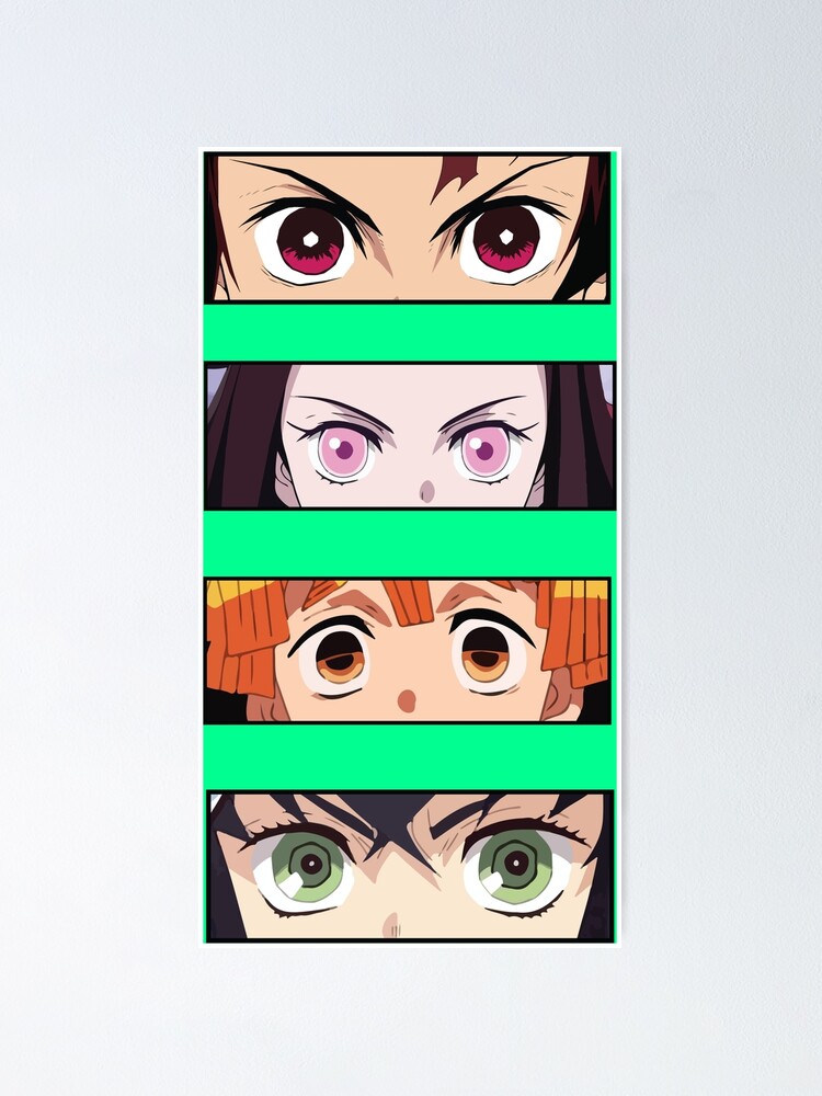 "Demon Slayer Eyes Sticker Pack | Demon Slayer" Poster for Sale by ZLDK ...