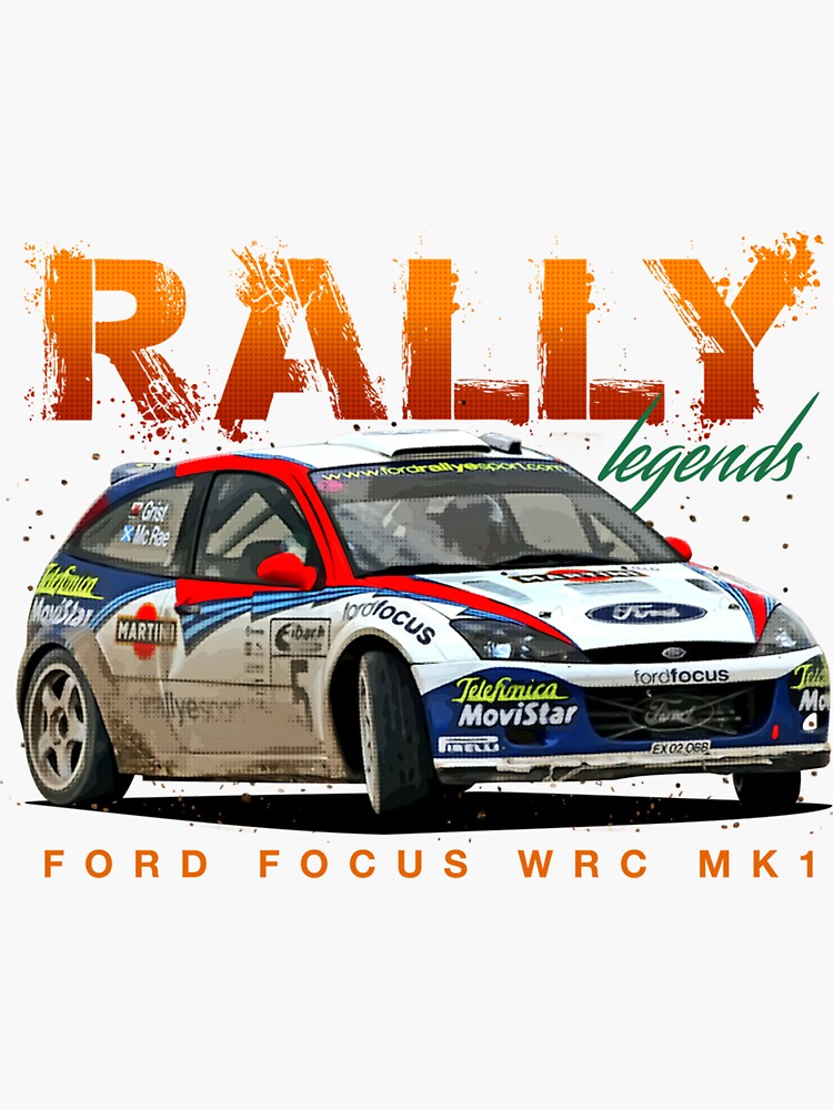 "Rally Legends Ford Focus WRC MK1 retro style" Sticker for Sale by ...