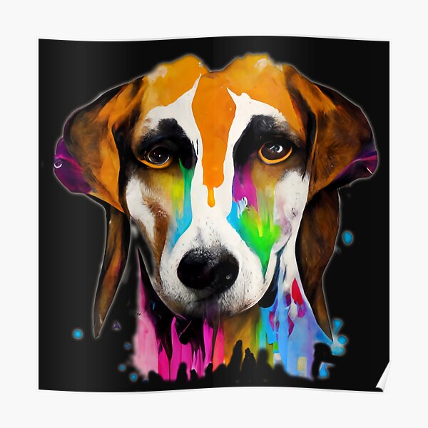 "American Foxhound design in color" Poster for Sale by F-l-a-s-h ...