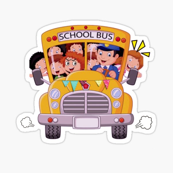 "we happy with school bus driver" Sticker for Sale by Fatimasaad2022 ...