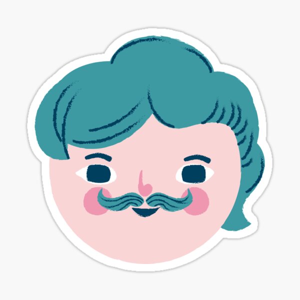 "Funny Man Face" Sticker for Sale by ZACHARYDUNCAN | Redbubble