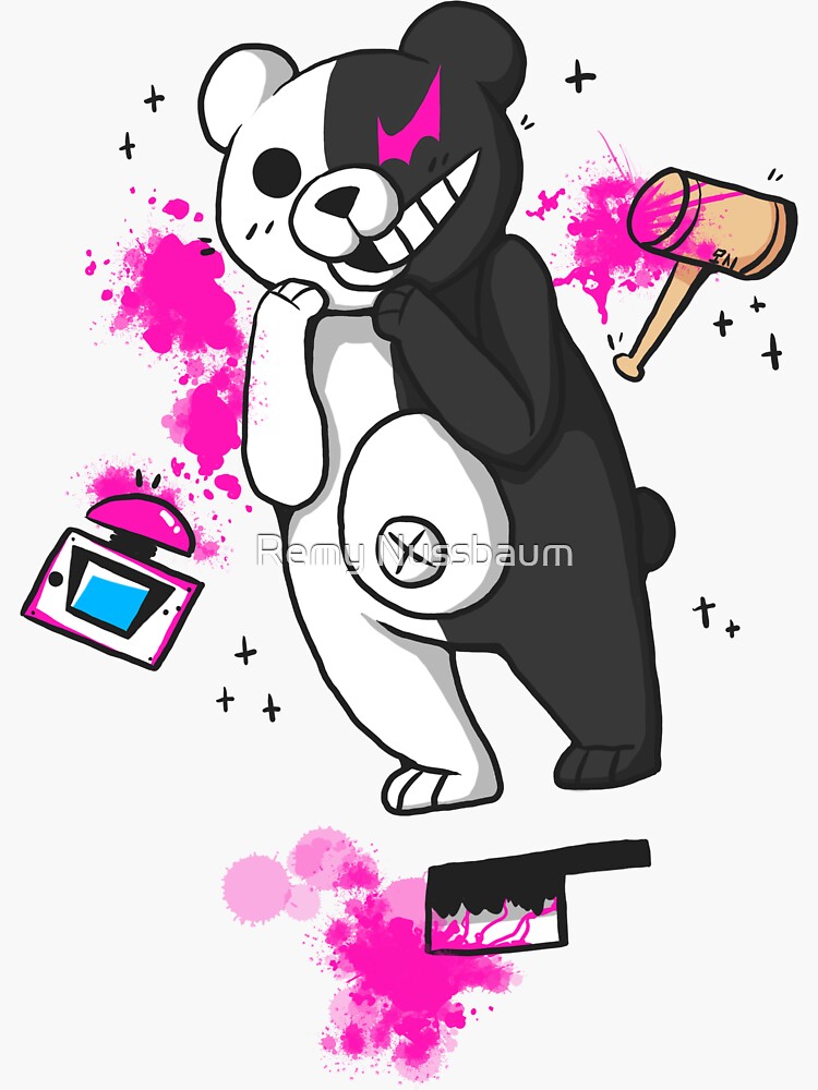 "Monokuma, It's Punishment Time!!" Sticker for Sale by YeenKing | Redbubble