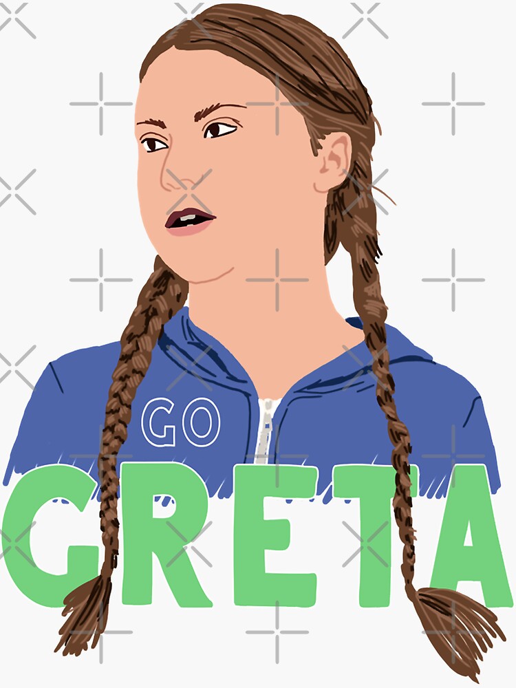 "Beautiful Model Go Greta" Sticker for Sale by LieselotteOtt | Redbubble