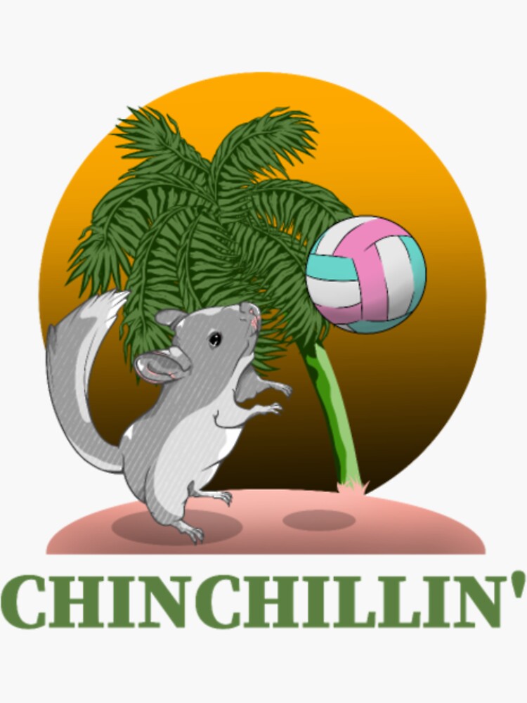 "CHINCILLA CHINCHILLIN" Sticker for Sale by HifunMokia | Redbubble