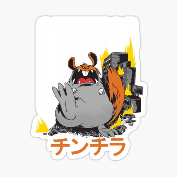 "Chinzilla Attack" Sticker for Sale by HifunMokia | Redbubble