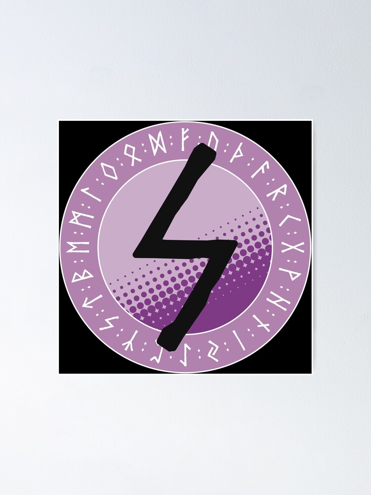 "Sowilo (Sun) - Viking Runes and Runic Symbols" Poster for Sale by ...