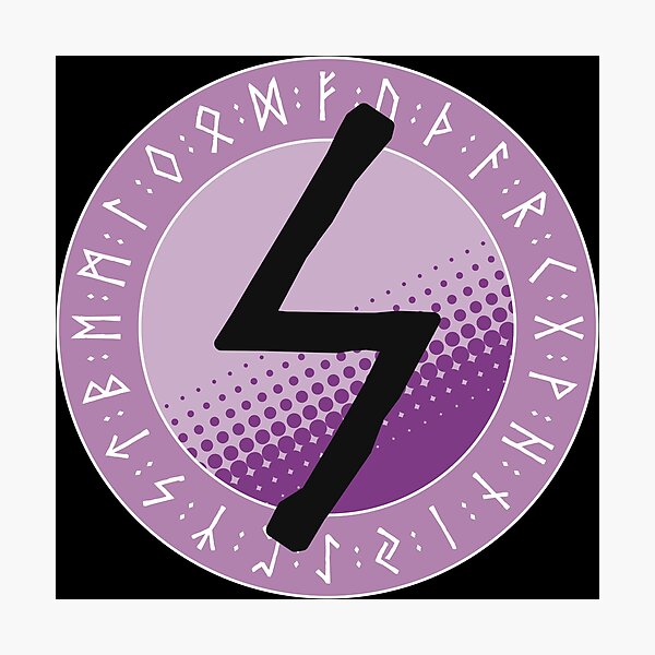 "Sowilo (Sun) - Viking Runes and Runic Symbols" Photographic Print for ...