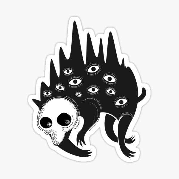 "Creature of the anxiety" Sticker for Sale by Artstrology | Redbubble