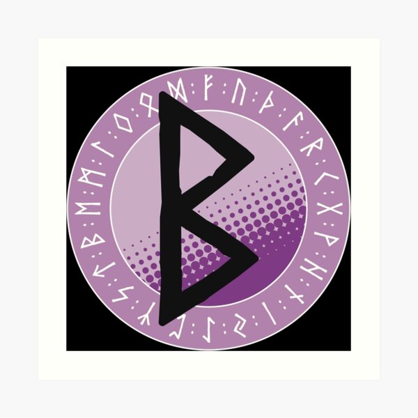 "Berkano (Birth) - Viking Runes and Runic Symbols" Art Print for Sale ...