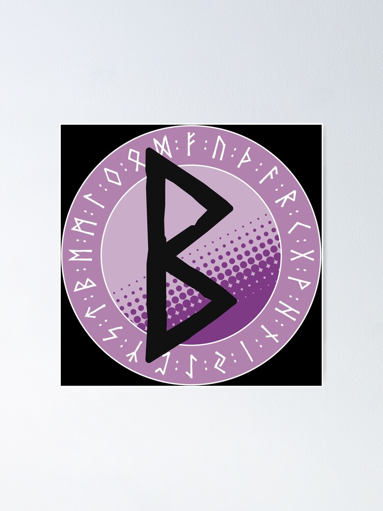 "Berkano (Birth) - Viking Runes and Runic Symbols" Poster for Sale by ...