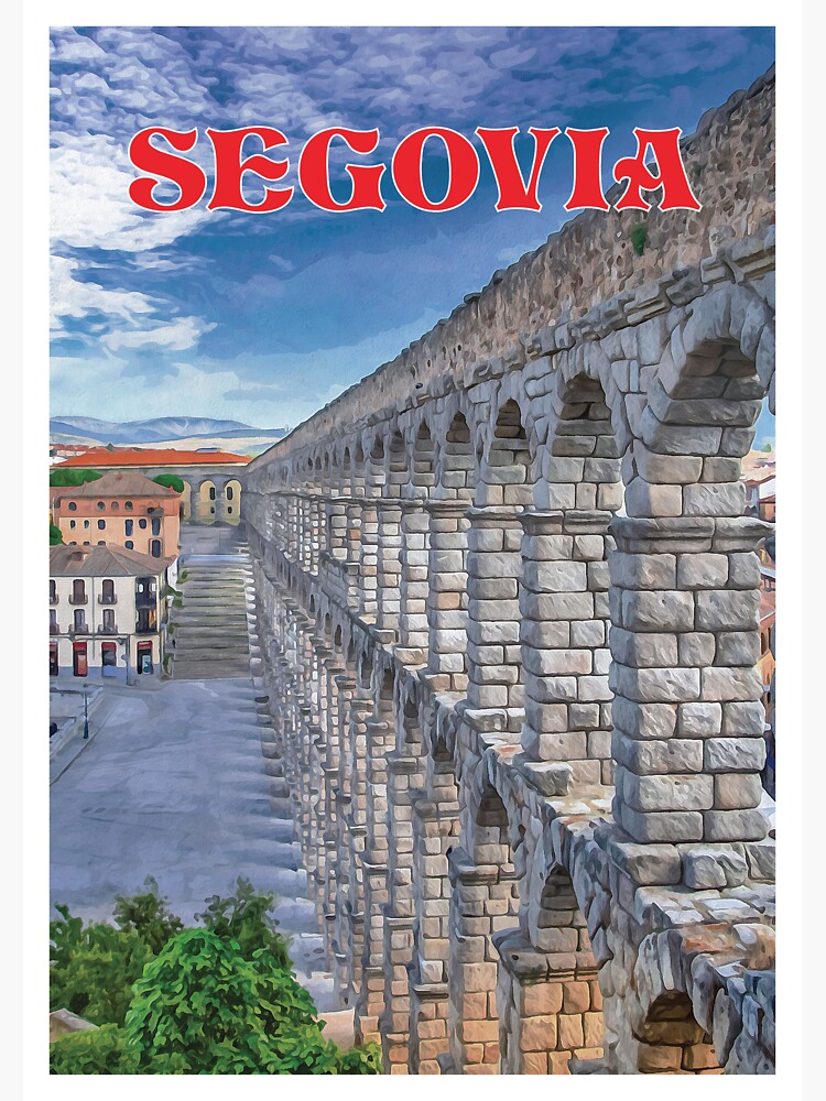 "Segovia Spain Aqueduct Vintage Travel Design" Sticker for Sale by ...