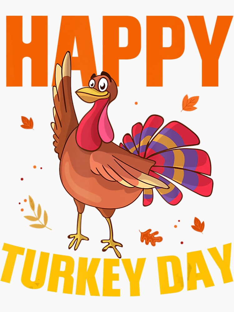 Pegatina «Feliz Día del Pavo Día de Acción de Gracias para la familia a ...