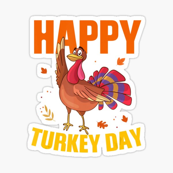 Pegatina «Feliz Día del Pavo Día de Acción de Gracias para la familia a ...