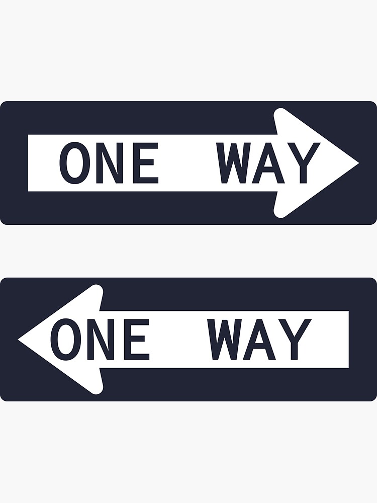 "One Way Signs" Sticker for Sale by StickDeco | Redbubble