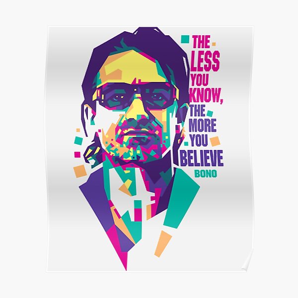"BONO U2 LOGO" Poster for Sale by dorajamieuw | Redbubble