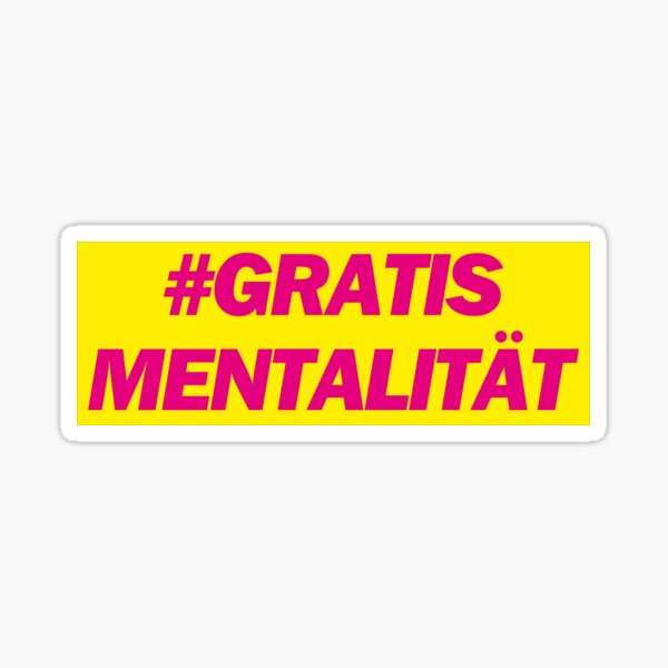 "#Gratismentalität - FDP Satire Sticker" Sticker for Sale by surrile ...