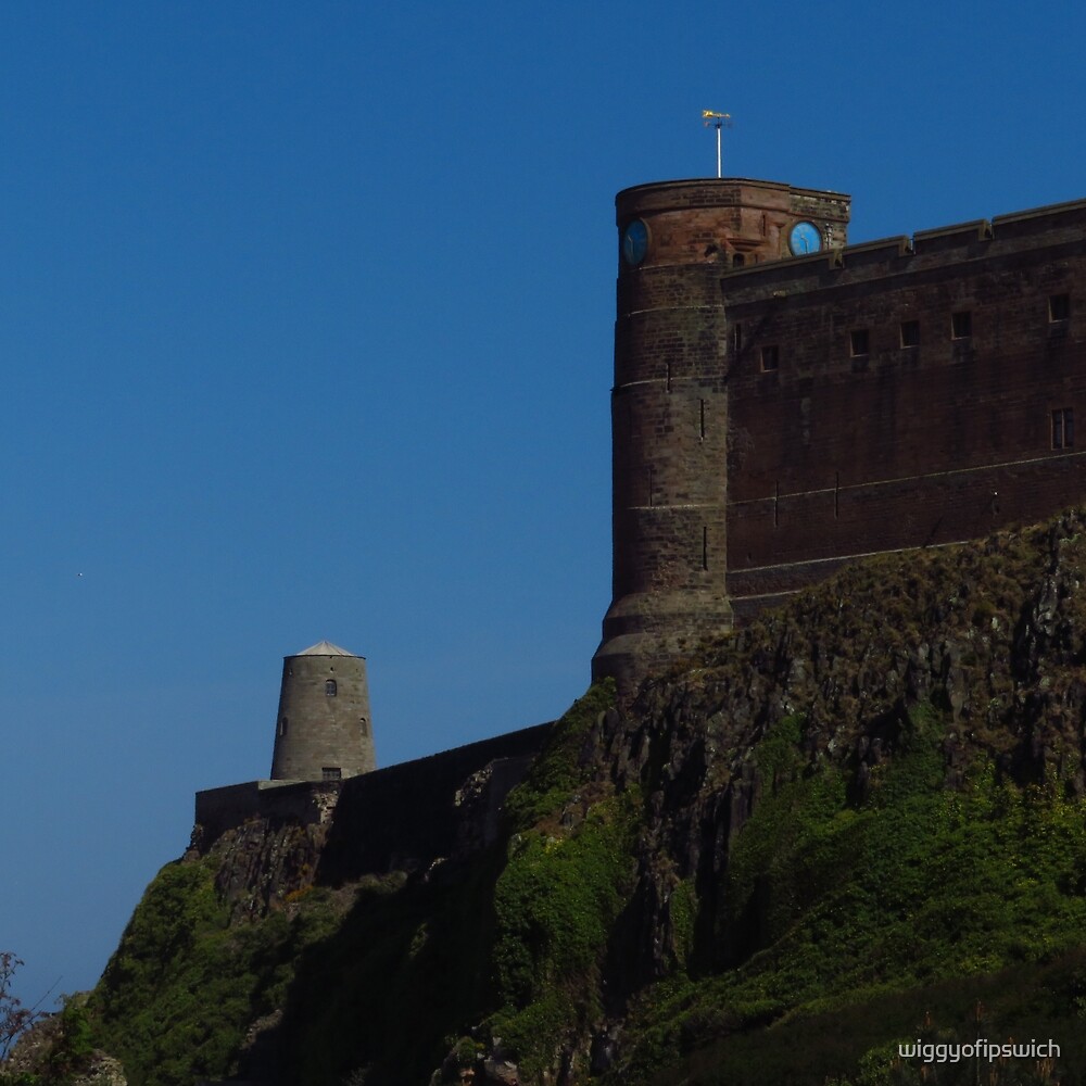 "Clock Tower & Windmill, Bamburgh Castle" by wiggyofipswich | Redbubble