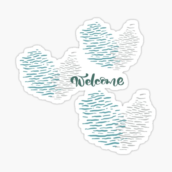 "WELCOME" Sticker for Sale by MirillaShop | Redbubble