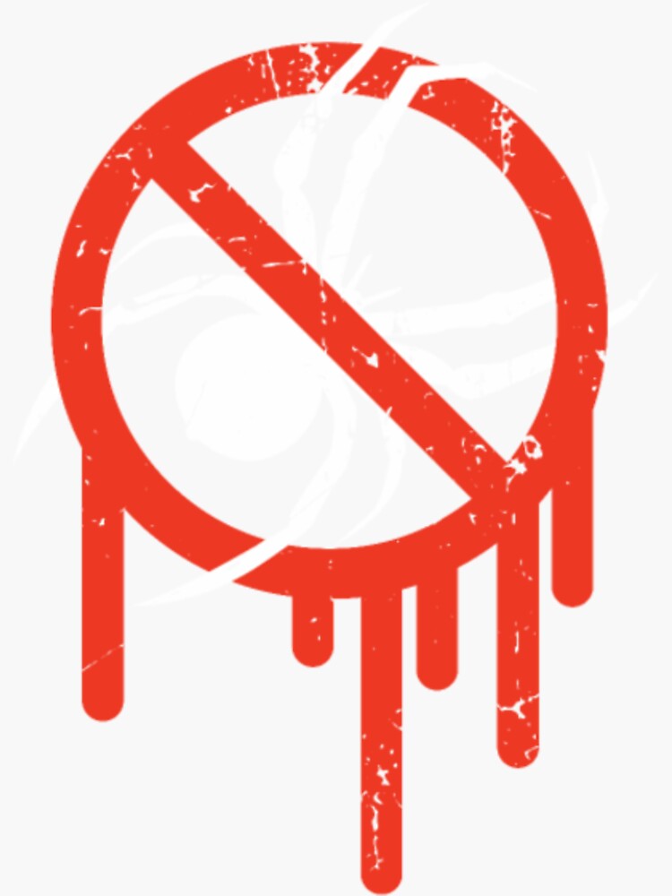 "No Spiders Allowed Forbidden Gift Sign Funny" Sticker for Sale by ...