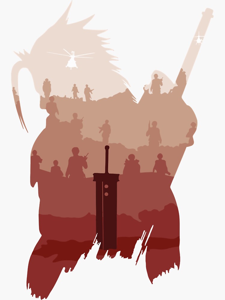 "Crisis Core Ending, Zack Fair Hero" Sticker for Sale by Joanavis ...