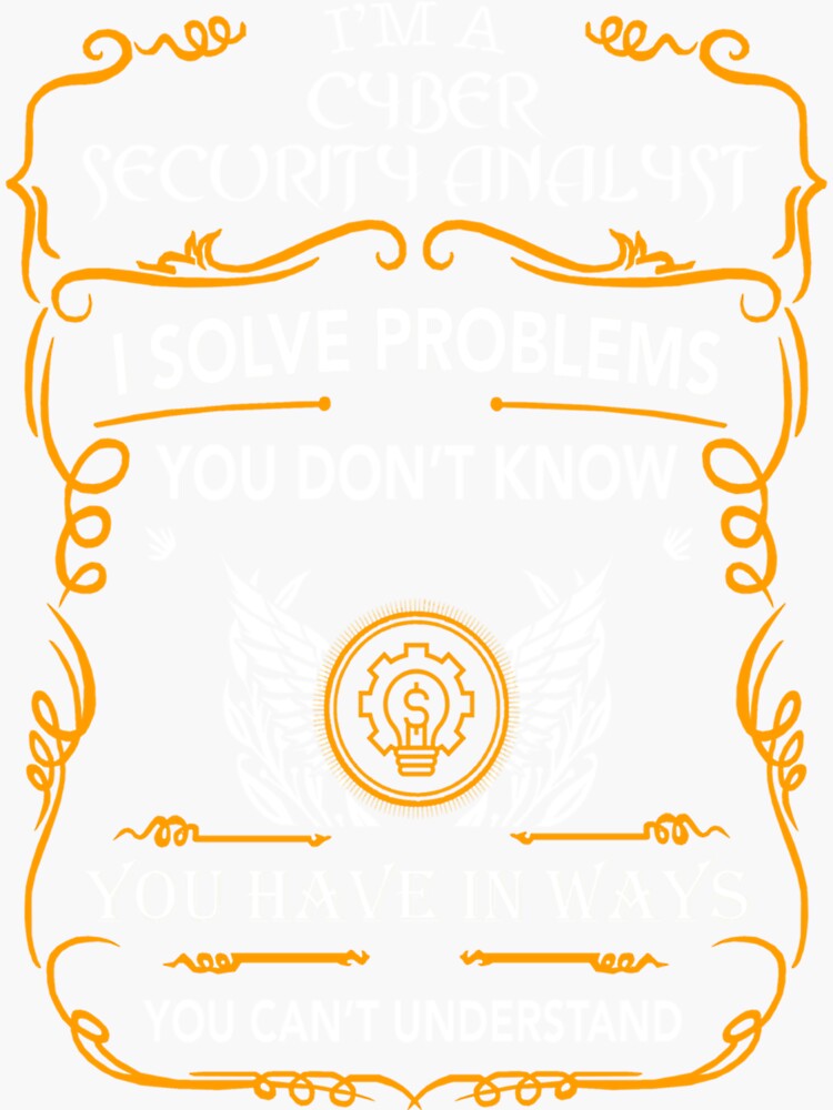 "CYBER SECURITY ANALYST " Sticker for Sale by XedsEmporiumS | Redbubble