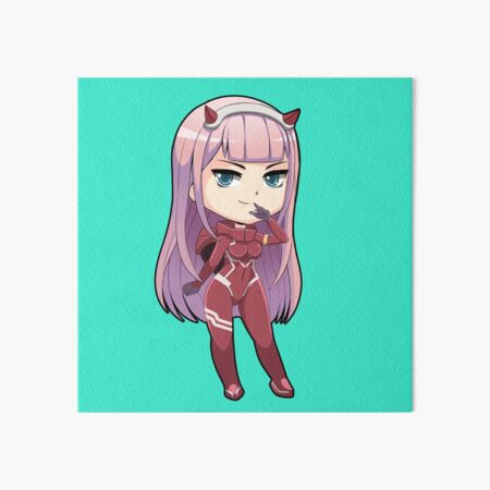 "Zero Two Chibi" Art Board Print for Sale by ashiya324 | Redbubble