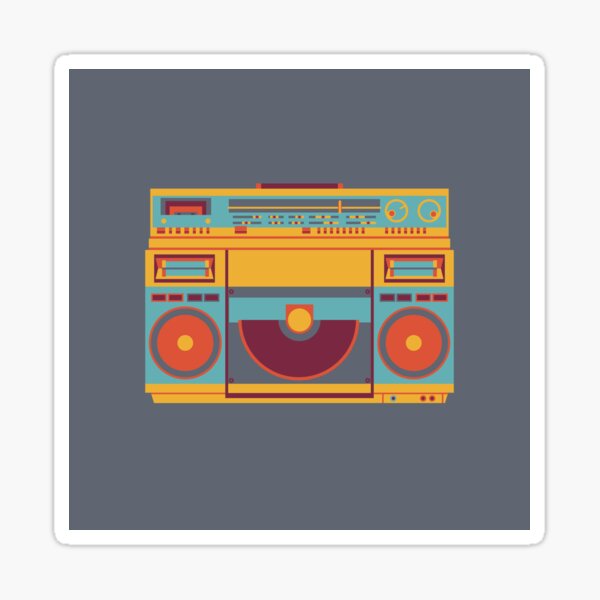 "Sharp VZ2000 Vinyl Boombox" Sticker by visualinguist | Redbubble