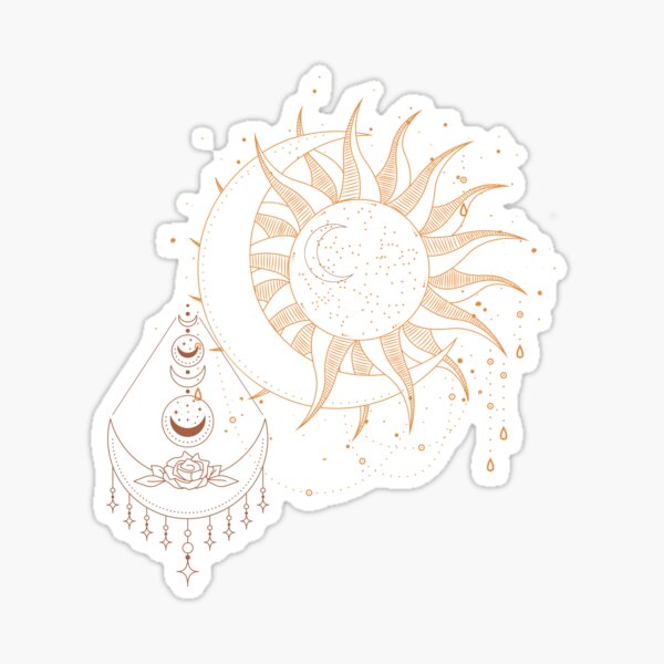"Moon Bohemian " Sticker for Sale by CRE8WONDER | Redbubble