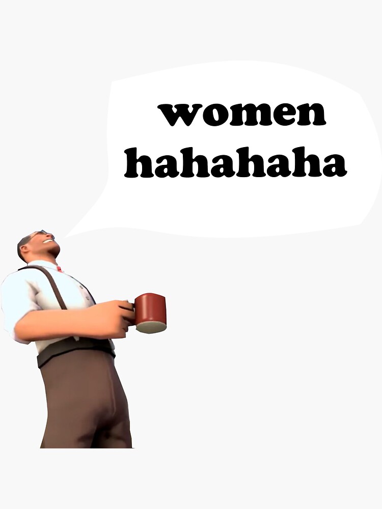 "women hahahahaha" Sticker for Sale by first-emma | Redbubble