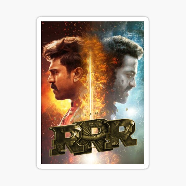 "rrr movie trending Poster" Sticker for Sale by pickyartx | Redbubble