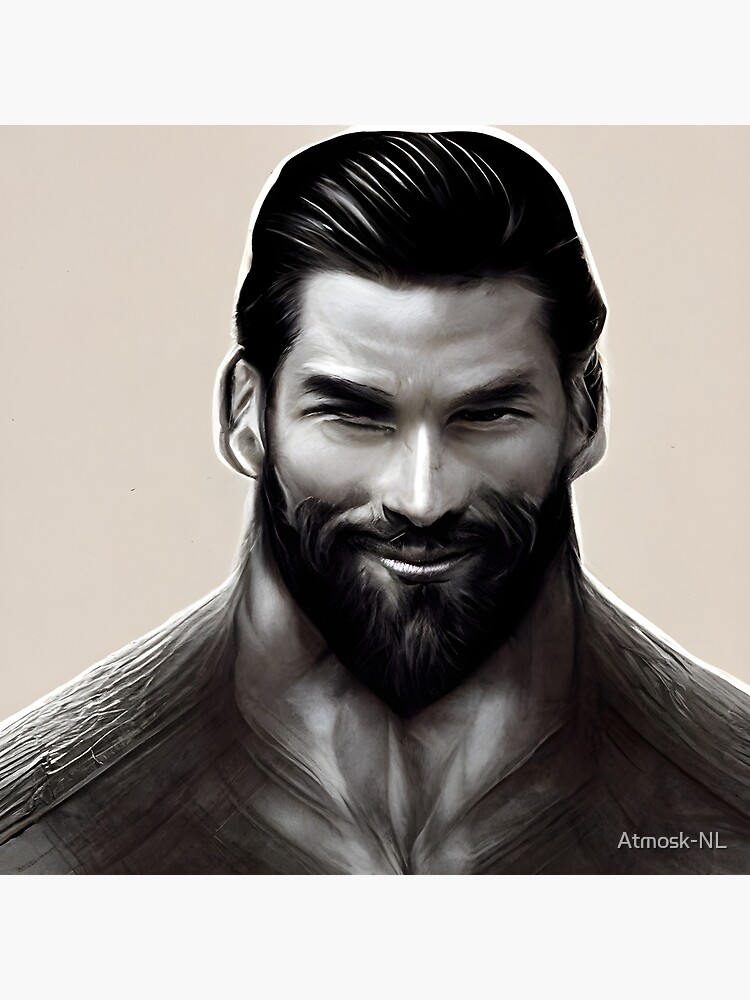 "Porträt von Giga Chad - The Muscle Meme King" Poster von Atmosk-NL ...