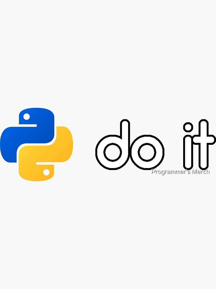 Pegatina «Python do it, programación de diseño de merchandising» de ...