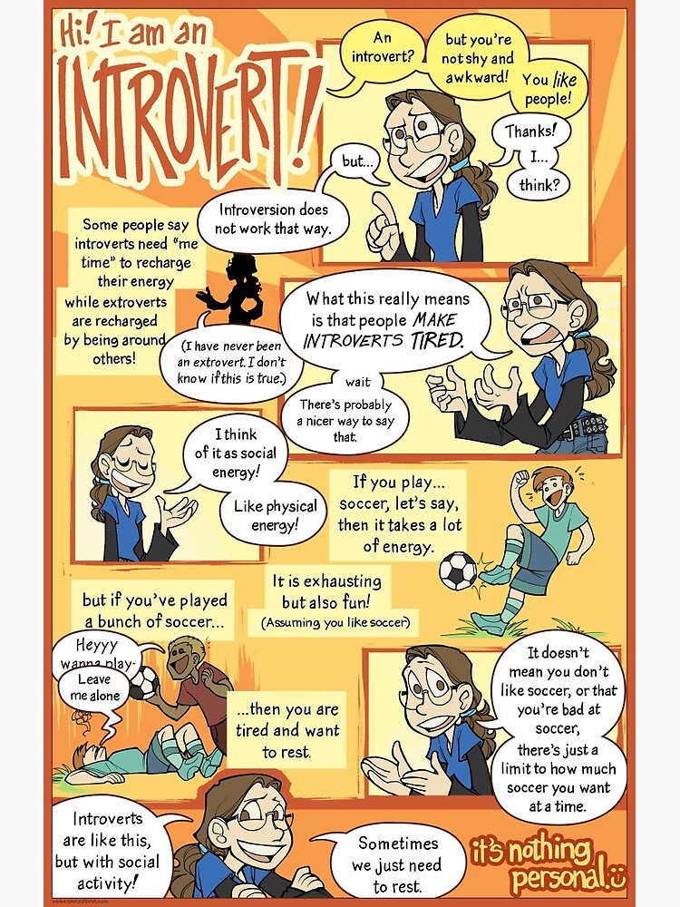 "Hi! I am an Introvert!" Art Print by shazzbaa | Redbubble