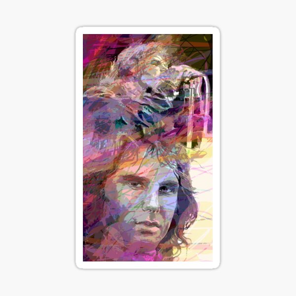 "Jim Morrison" Sticker for Sale by rodoullac | Redbubble