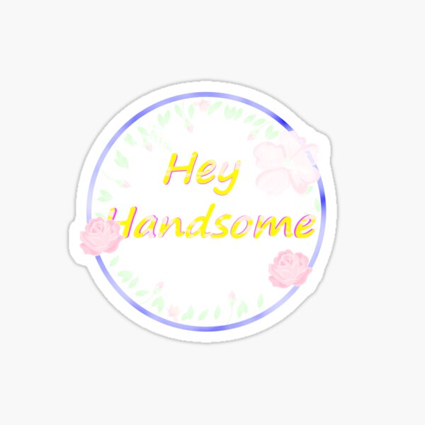 "Hey Handsome Lovely Quote" Sticker for Sale by BrightScale | Redbubble