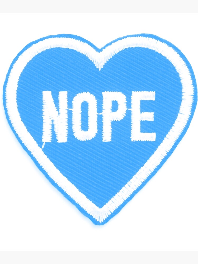"Nope, Blue Aesthetic, Patch, Preppy Blue, Preppy Aesthetic " Poster ...