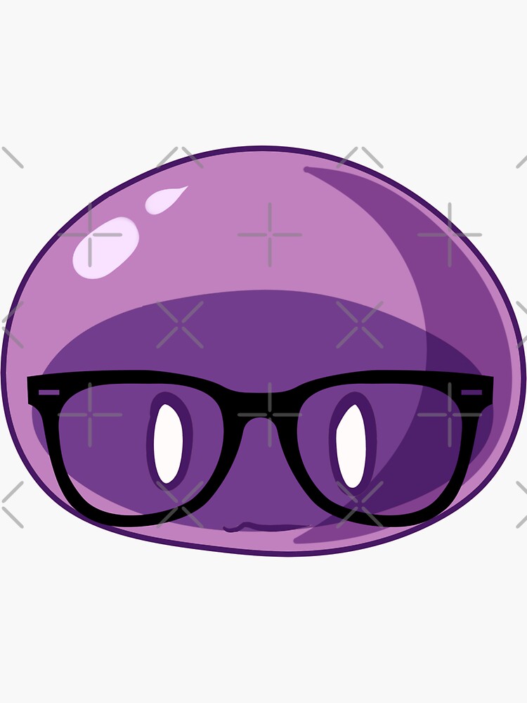 "Chibi Nerdy Purple Slime | Anime Emote" Sticker for Sale by BBMarioni ...