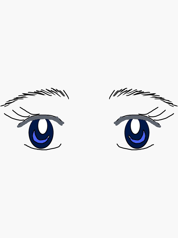 Anime Blue Eyes Sticker For Sale By Douniazad Dz Redbubble