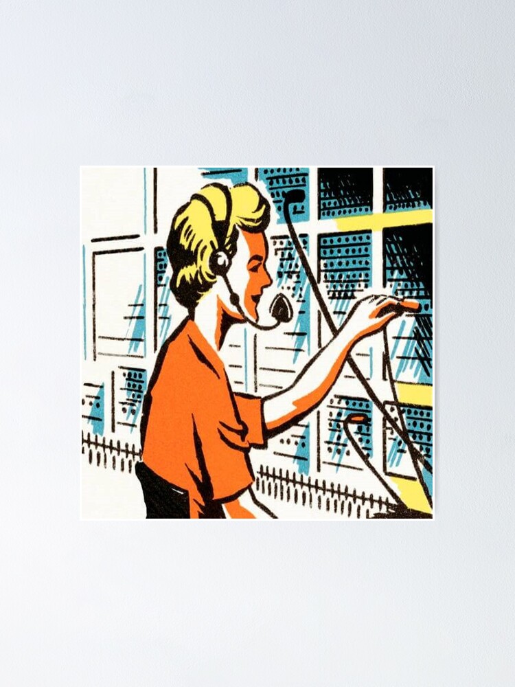 "Vintage Telephone Connection" Poster for Sale by MAX8-0 | Redbubble